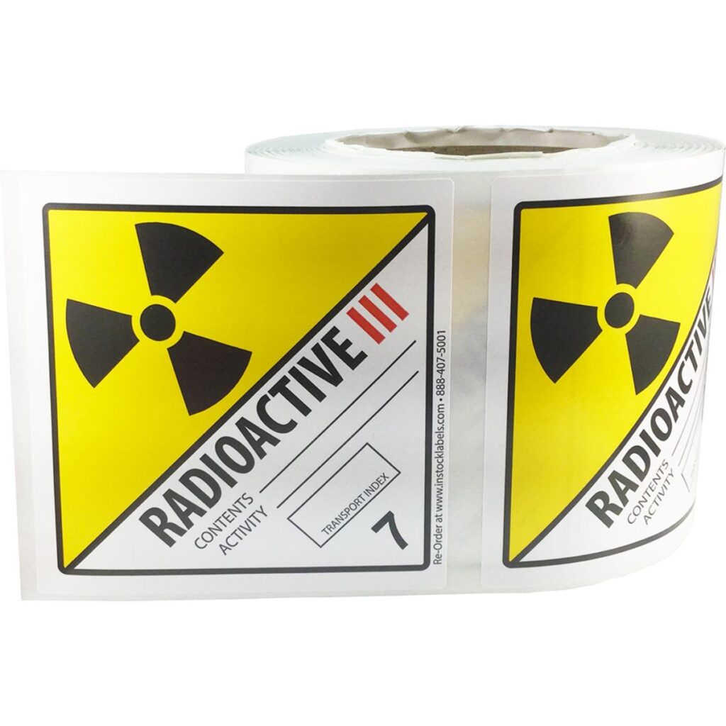 DOT Radioactive lll Hazard Labels Class 7 | Warning Labels ...