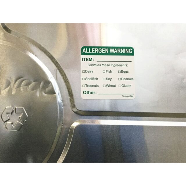 Allergen Food Warning Removable Labels | InStockLabels.com