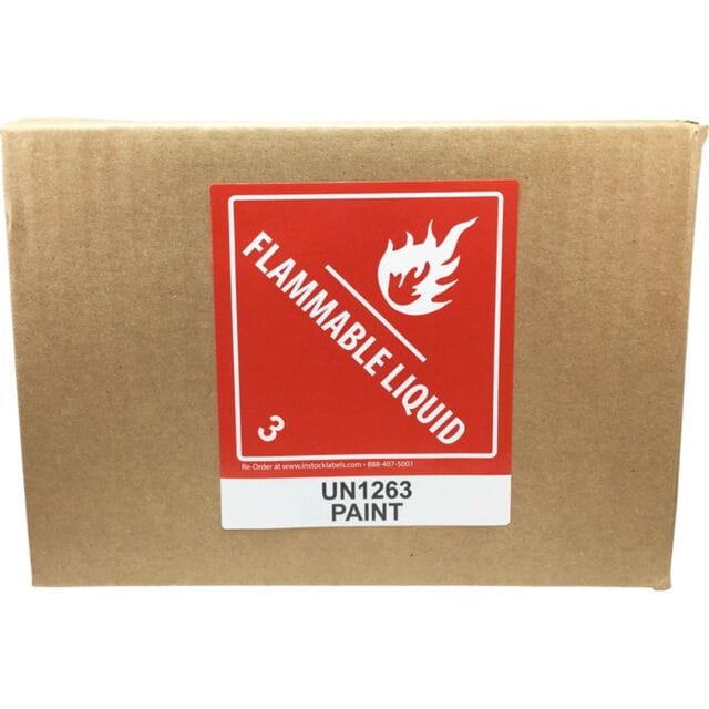 UN1263 Labels DOT | Paint Related Materials Flammable Liquid Hazard Class 3