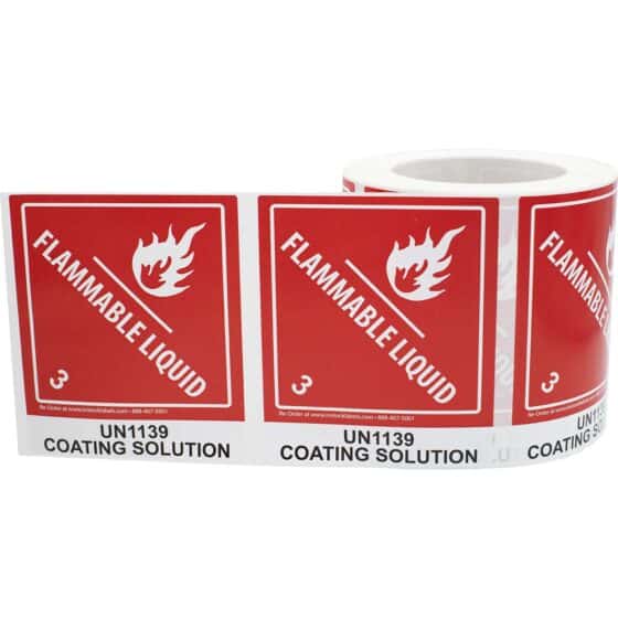 Coating Solution Paint Flammable Liquid Hazard Labels