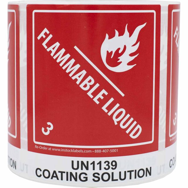 Coating Solution Paint Flammable Liquid Hazard Labels