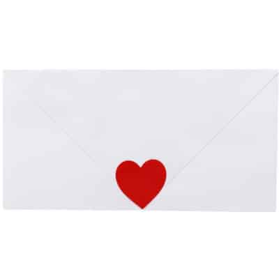 Red Heart Stickers 1" Inch | InstockLabels.com