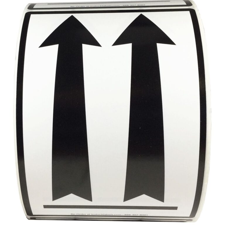 Air Specialty Up Black Arrow Labels | 4" x 6" | For Shipping ...