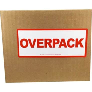 Overpack Warehouse Labels | Shipping Warning for Overpacking ...