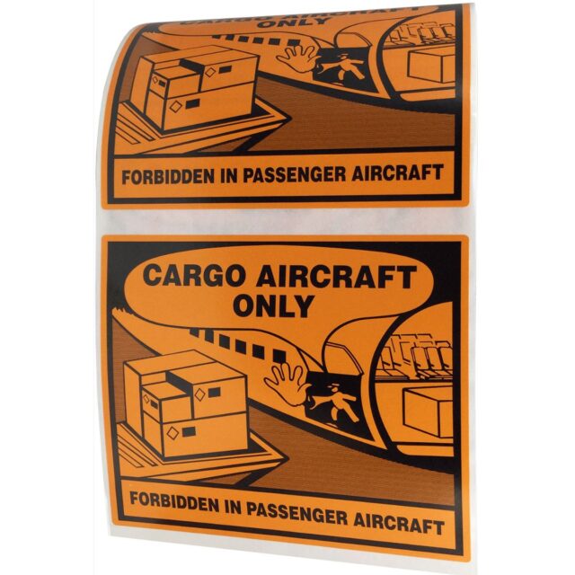Cargo Aircraft Only Warning Labels | Shipping Labels | InStockLabels.com