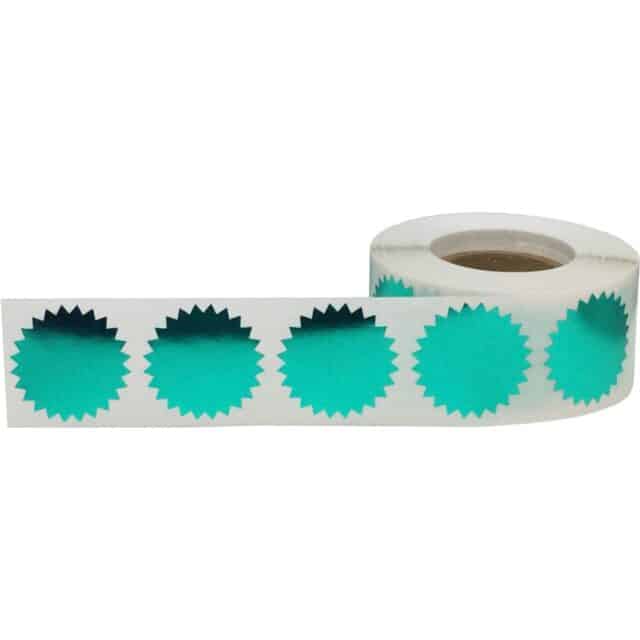 Metallic Green Seal Labels 1" Round | InstockLabels.com