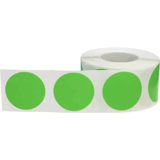 Light Green Labels for Color Coding | 1.25" Round | 500/Roll ...