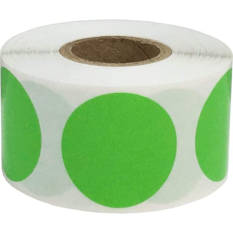 Light Green Labels for Color Coding | 1.25" Round | 500/Roll ...