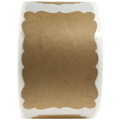 Blank Natural Brown Kraft Gift Tag Stickers | InStockLabels.com