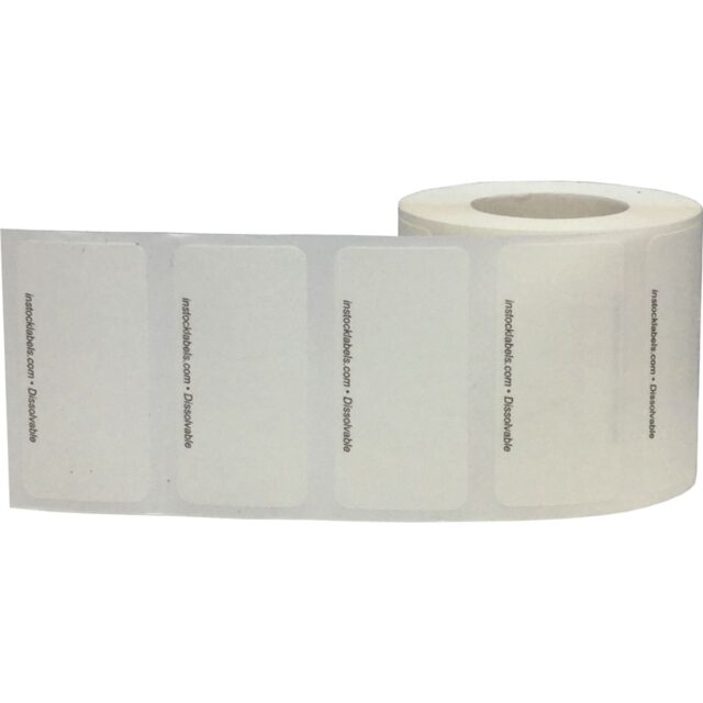 Dissolvable Writable Blank Labels 1" x 2" | InStockLabels.com