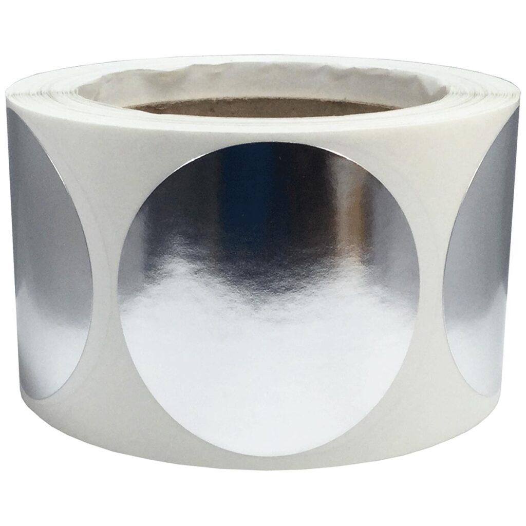 Silver Labels 2.5" Round | InstockLabels.com