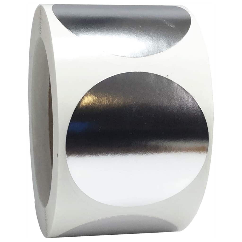 Silver Labels 2.5" Round | InstockLabels.com