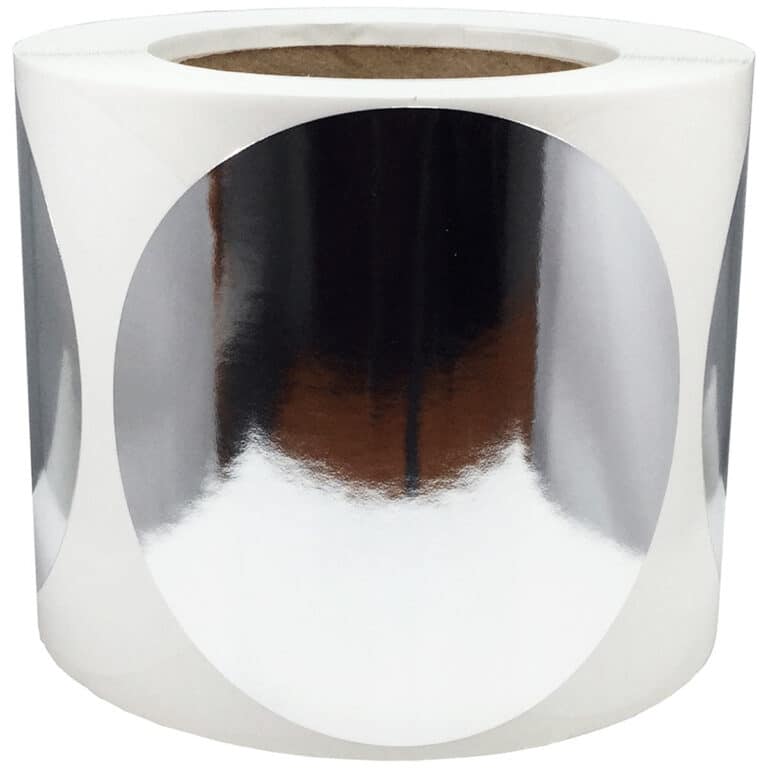 Silver Color Code Labels 4" Round | InstockLabels.com