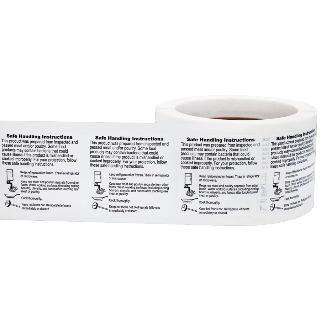 Safe Handling Instruction for Food Stickers | InStockLabels.com