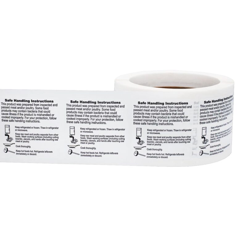 Safe Handling Instruction for Food Stickers | InStockLabels.com