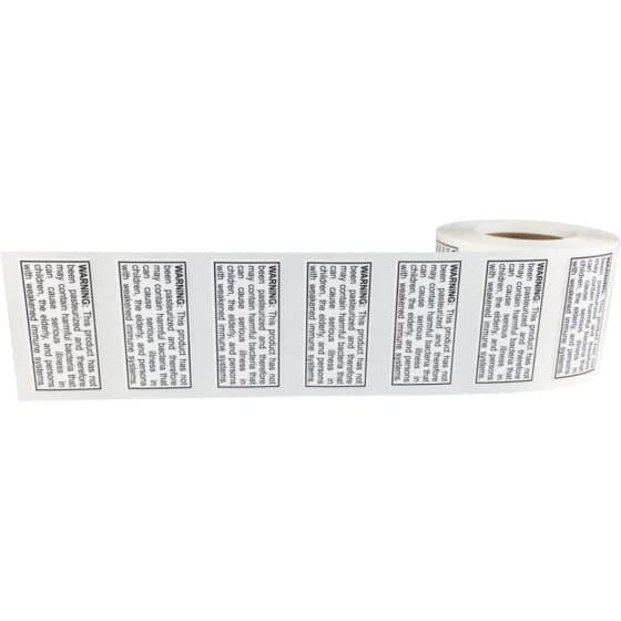 Warning Labels Not Been Pasteurized | InStockLabels.com