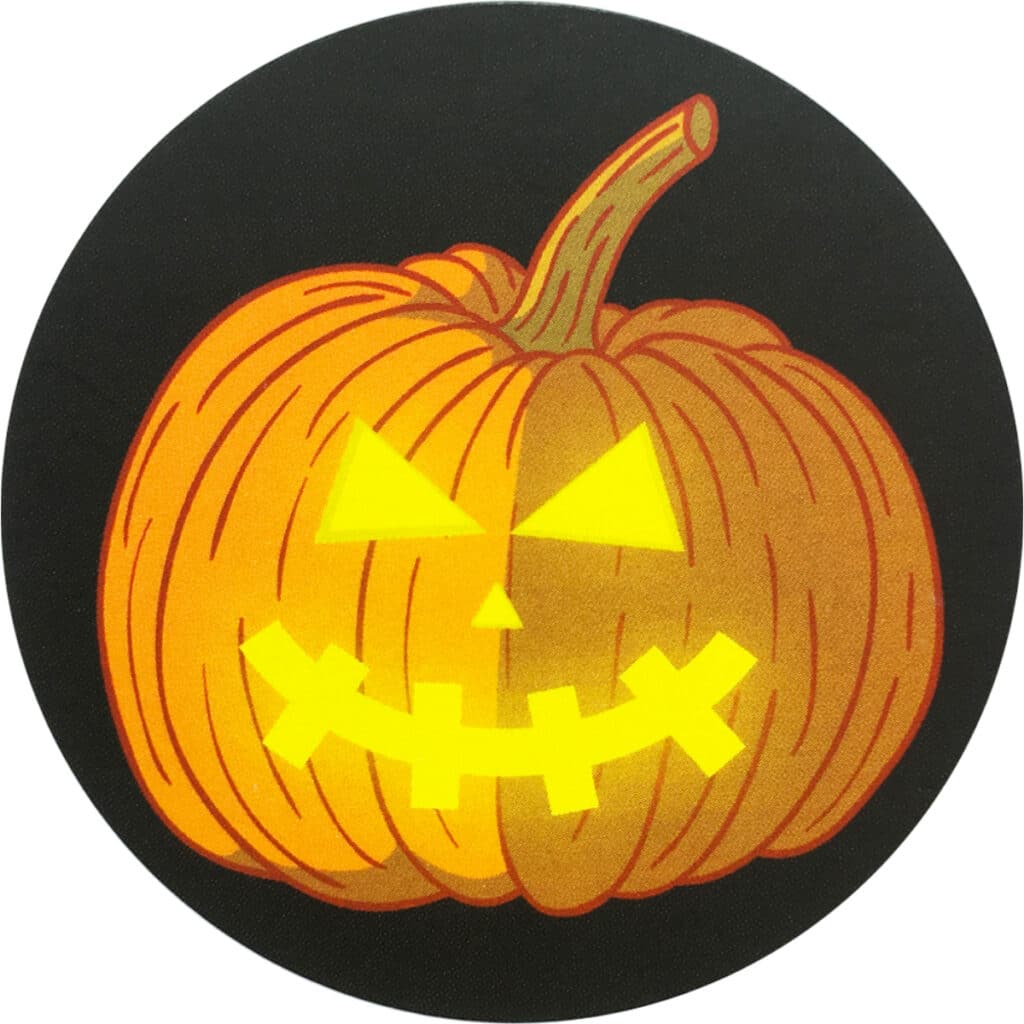 Jack-O-Lantern Stickers For Halloween | InStockLabels.com