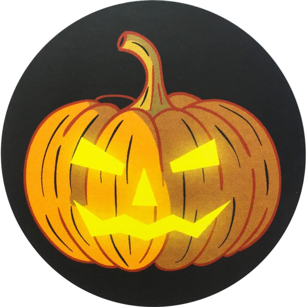 Jack-O-Lantern Stickers For Halloween | InStockLabels.com