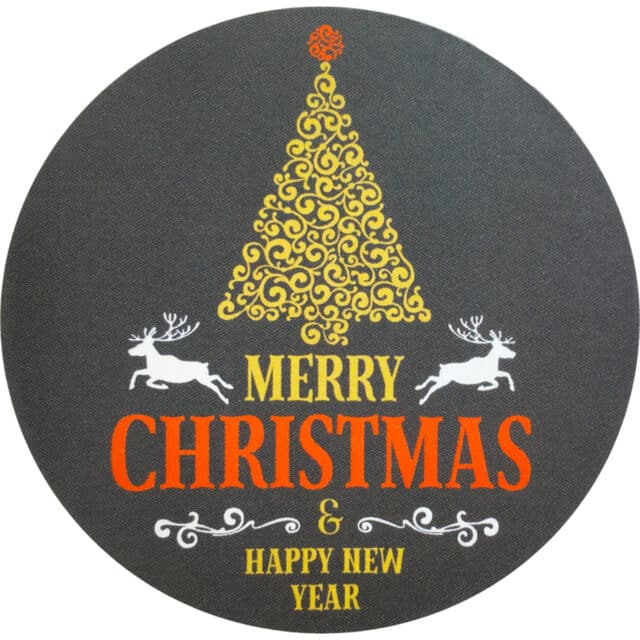 Merry Christmas and Happy New Year Stickers | InStockLabels.com
