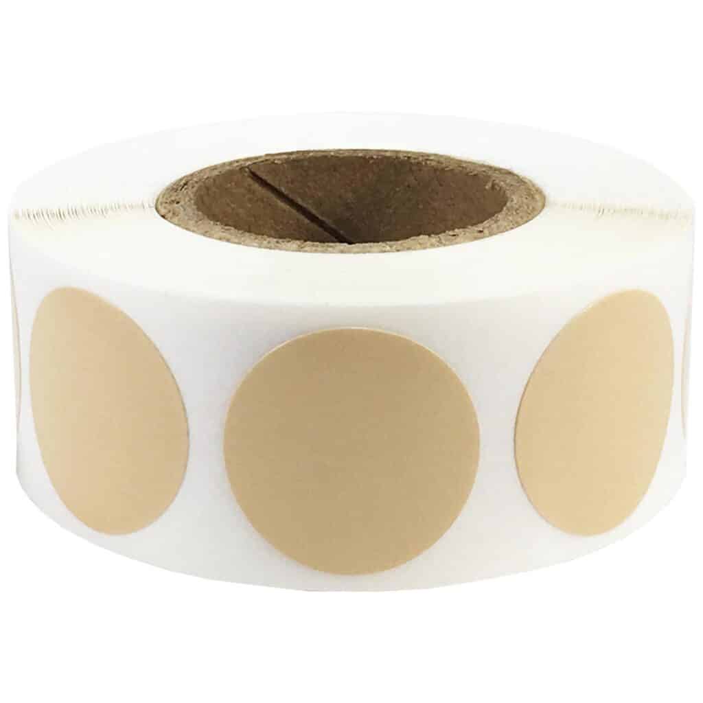 Beige Color Code Labels 3/4" Round | InstockLabels.com