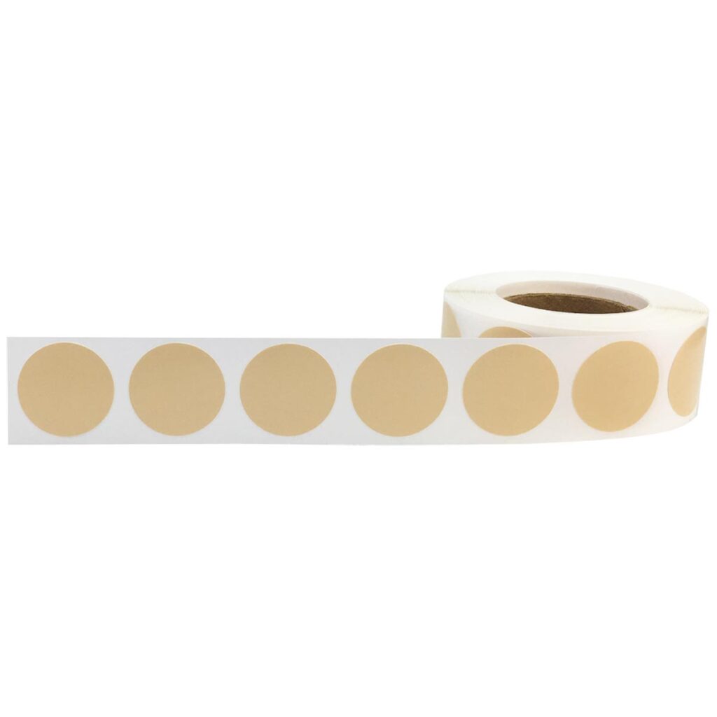 Beige Color Code Labels 3/4" Round | InstockLabels.com