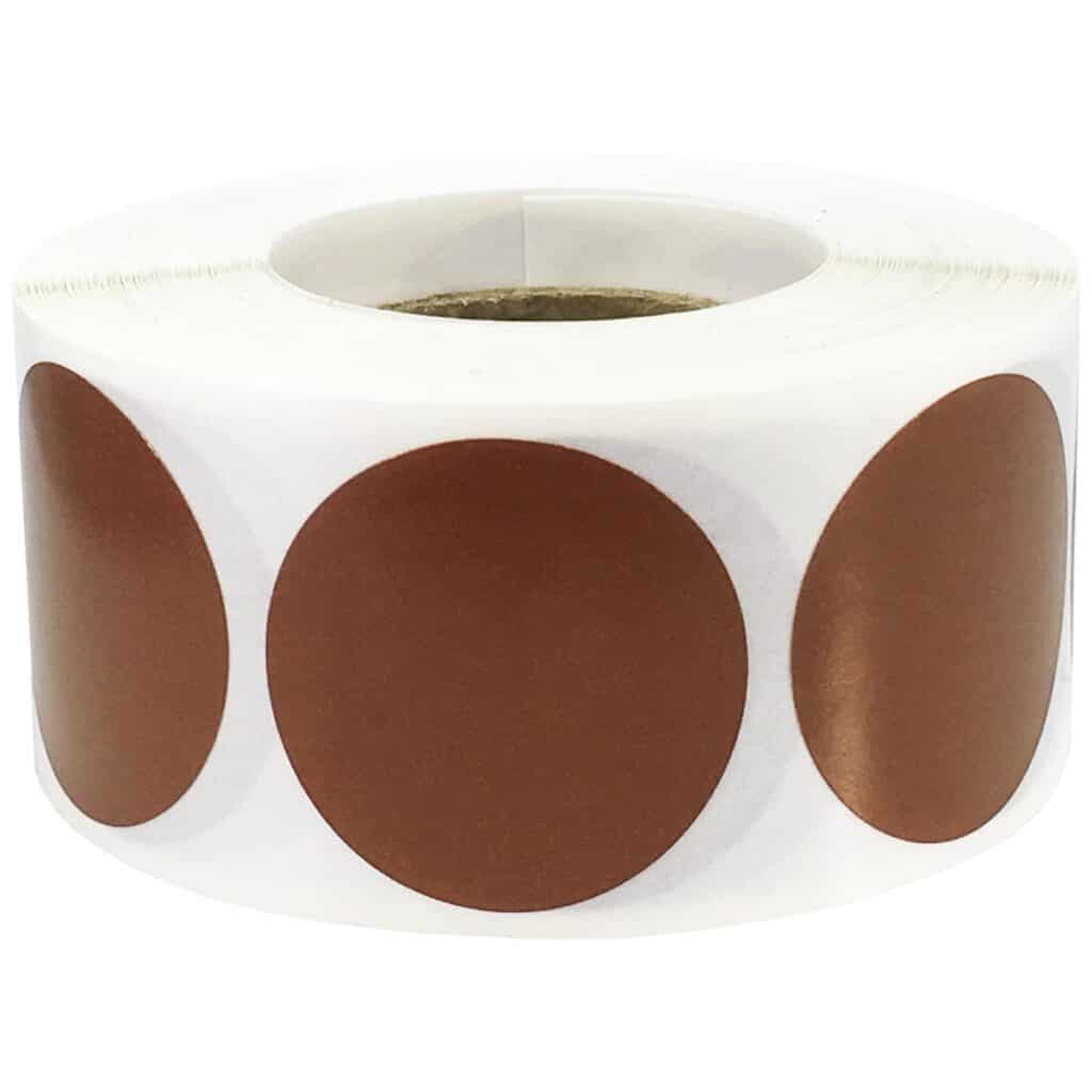 Rust Colored Labels 1" Round | InstockLabels.com