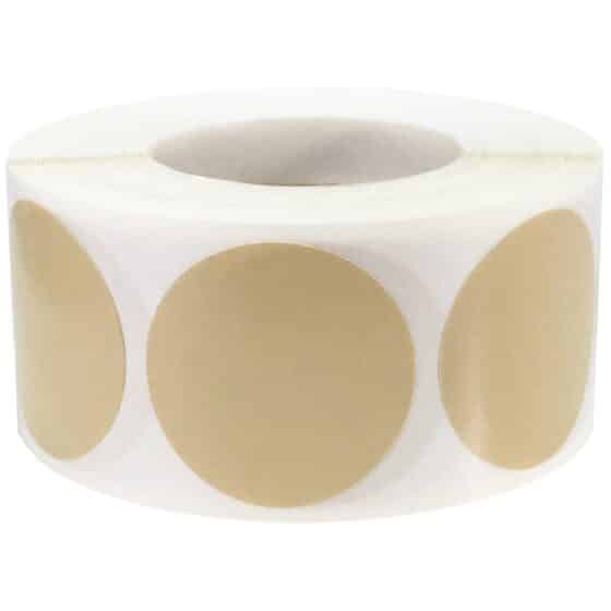 Beige Colored Labels 1" Round | InstockLabels.com