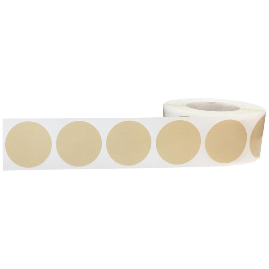 Beige Colored Labels 1" Round | InstockLabels.com