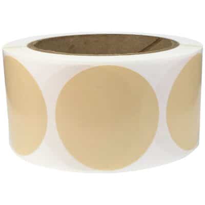 Beige Color Coding Labels 2" Round | InstockLabels.com