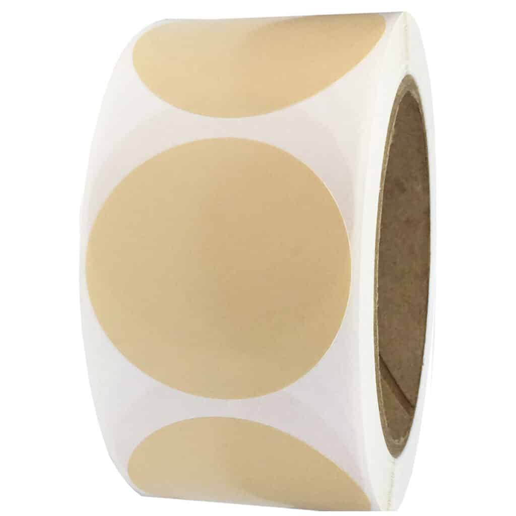 Beige Color Coding Labels 2" Round | InstockLabels.com