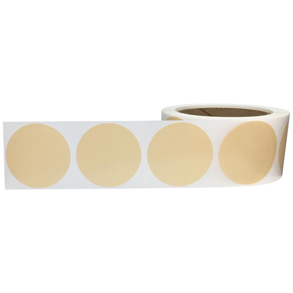 Beige Color Coding Labels 2" Round | InstockLabels.com