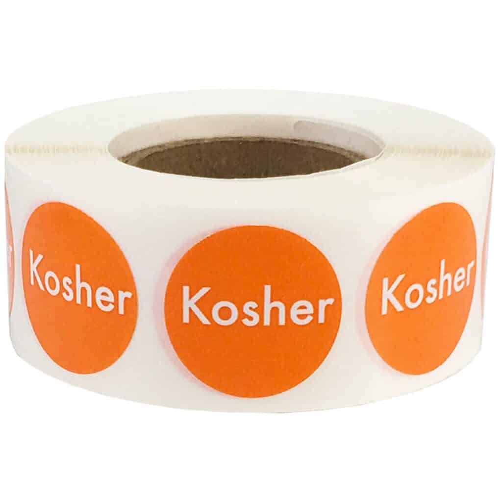 Small Kosher Color Coded Diet Warning Labels | InStockLabels.com