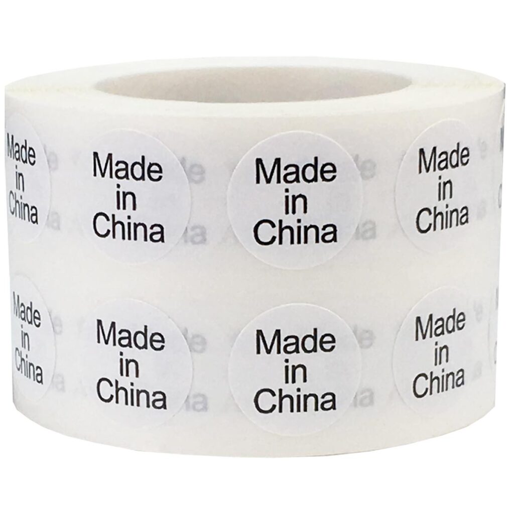 Small Made in China 1/2" Round Sticker 1,000 Count - InStock Label