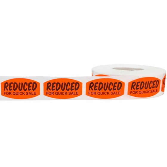 Reduced For Quick Sale Grocery Pricing Deal Labels | InStockLabels.com