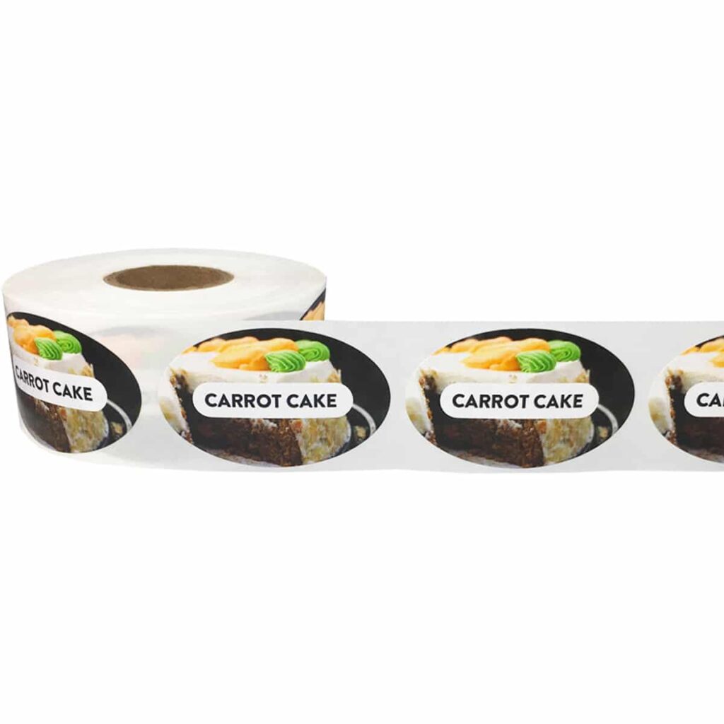 Carrot Cake Bakery Labels with Real Images | InStockLabels.com