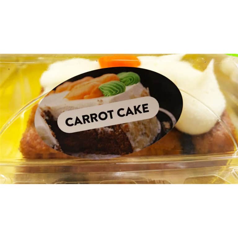 Carrot Cake Bakery Labels with Real Images | InStockLabels.com