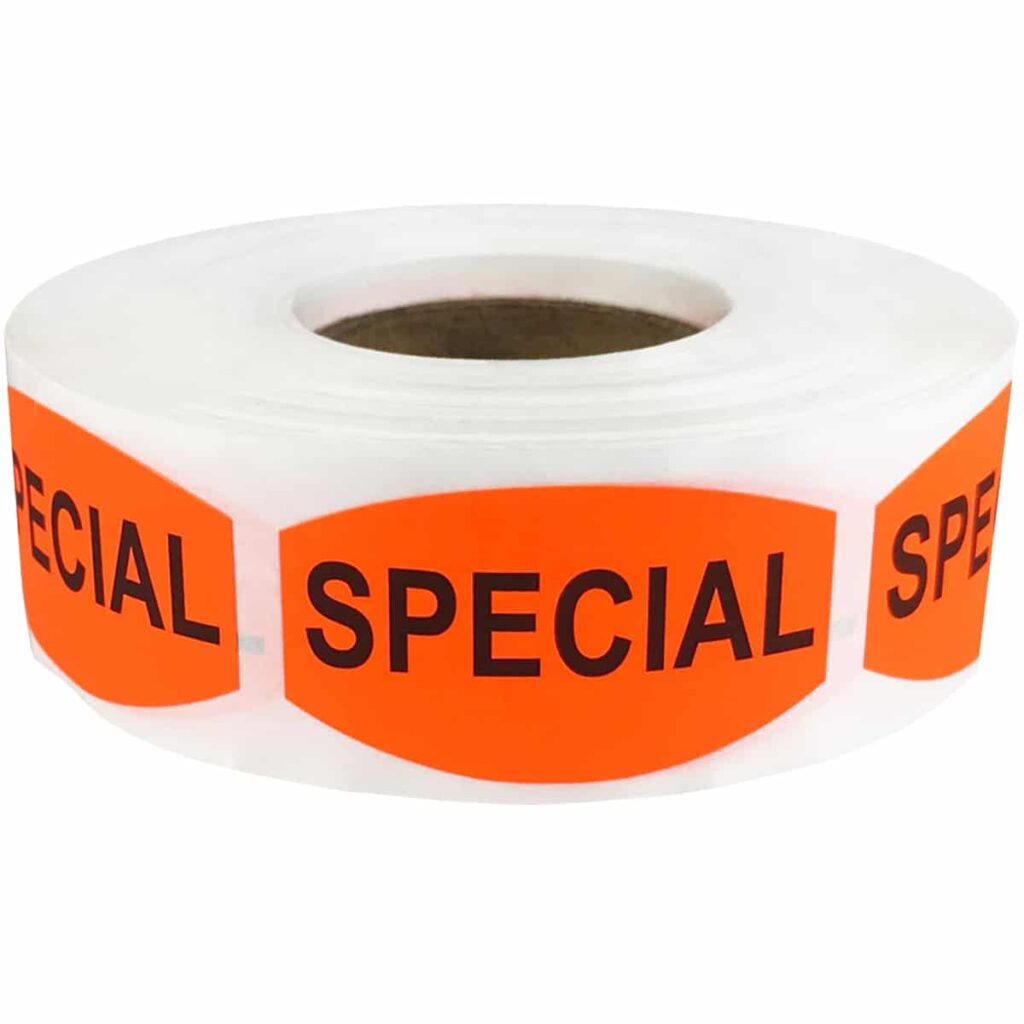 Sale Stickers that Say Special | For Retail Stores | InStockLabels.com