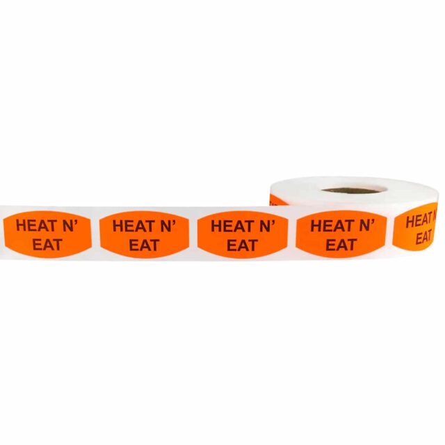 Heat N' Eat Cooking Instruction Labels | InStockLabels.com