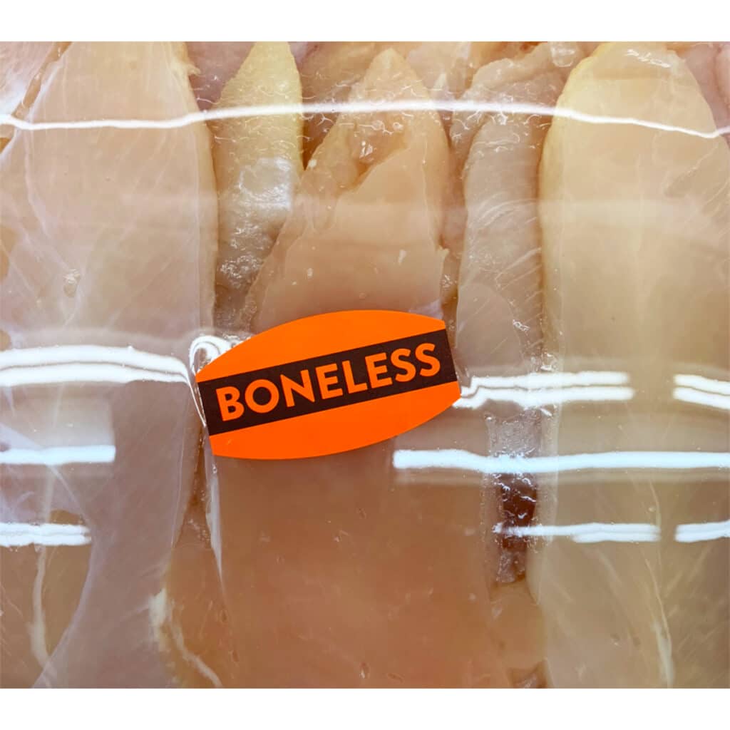 Boneless Stickers For Grocery Meat Packaging | InStockLabels.com