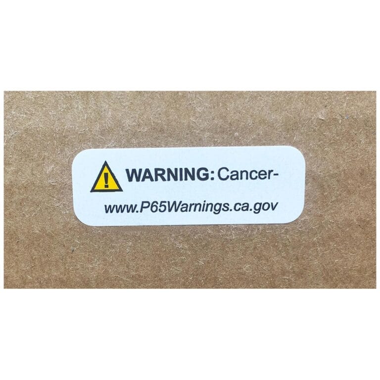 California Prop 65 Short Form Cancer Warning Labels - InStock Labels