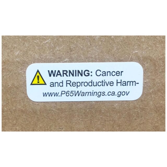 California Prop 65 Cancer & Reproductive Harm Warning Labels ...