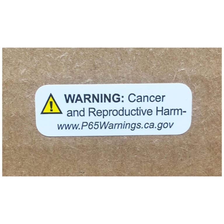 California Prop 65 Cancer & Reproductive Harm Warning Labels ...