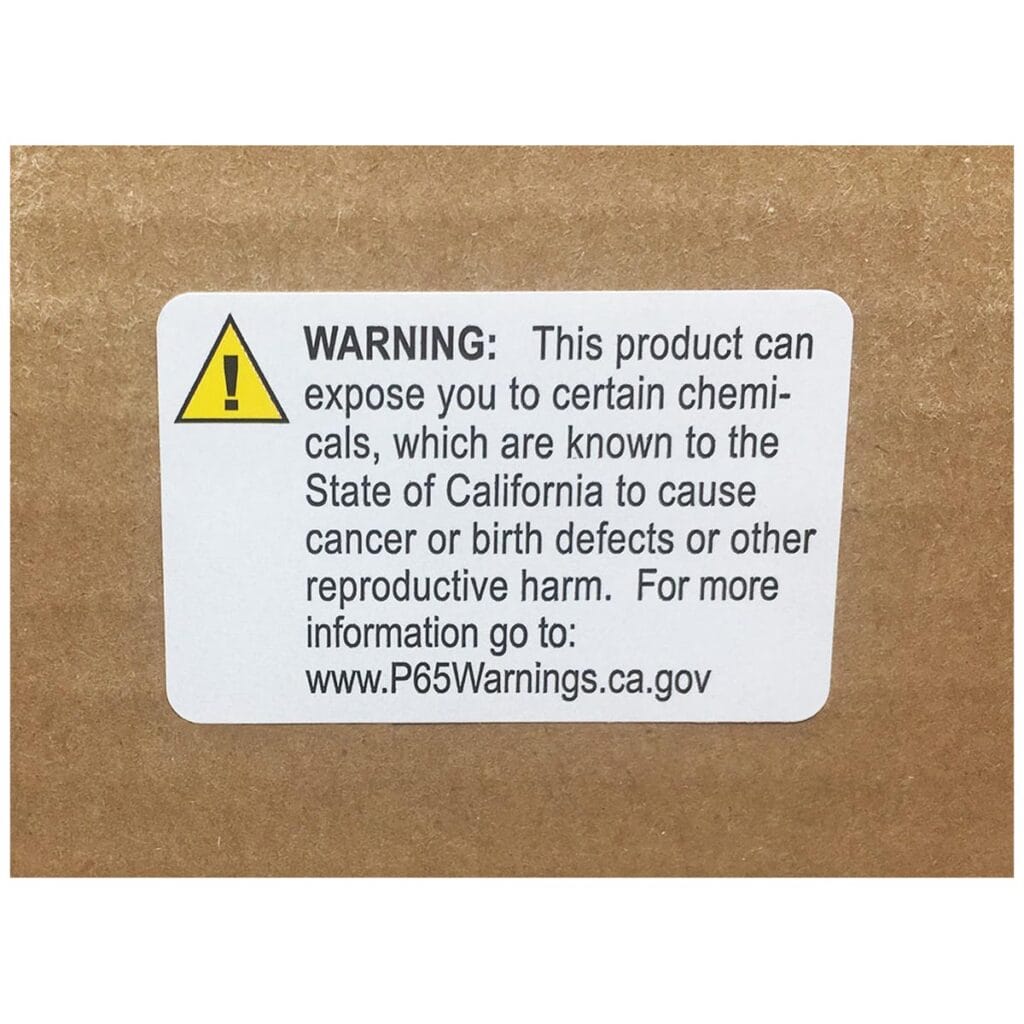 California Prop 65 Chemical Exposure Warning Labels | InStockLabels.com