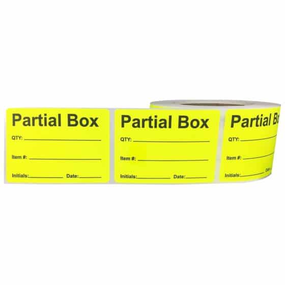 Partial Box Shipping Labels