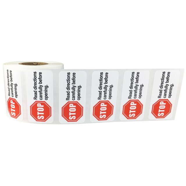 Stop Read Directions | Warning Stickers for Product Assembly ...