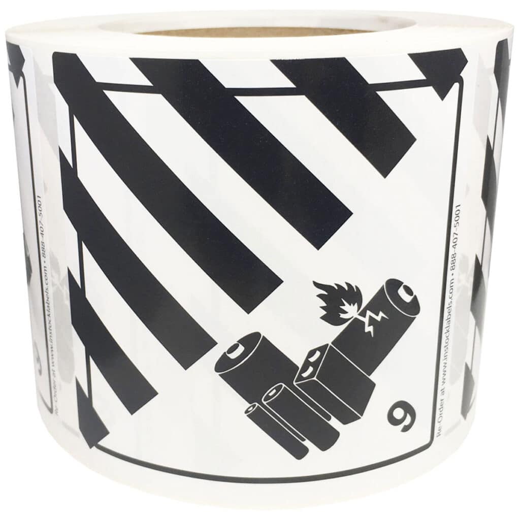 Lithium Ion Battery D.O.T. Semi-Gloss Labels | InStockLabels.com