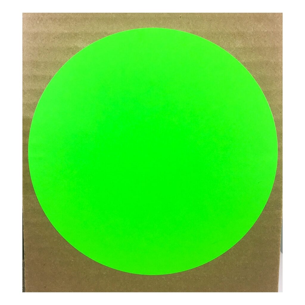 Extra Large Fluorescent Green Color Code Labels 6" Round ...