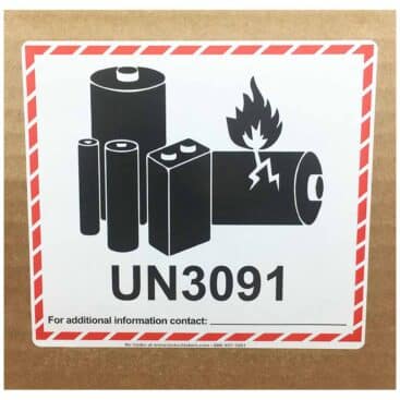 Lithium Ion Battery UN3091 D.O.T. Semi-Gloss Labels | InStockLabels.com
