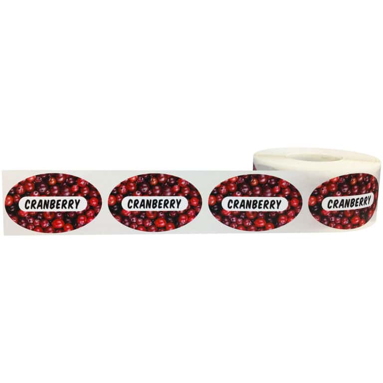 Cranberry Labels with Real Image | Bakery Labels | InStockLabels.com