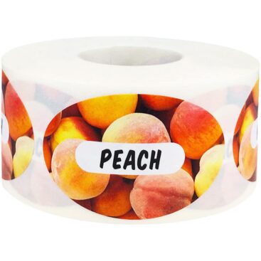 Peach Labels for Bakery with Real Image | InStockLabels.com
